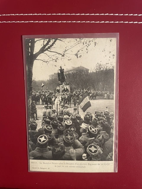 CPA - METZ - Le Maréchal Petain salue le drapeau du 20e corps jour triomphal EUR 2,50 - PicClick FR