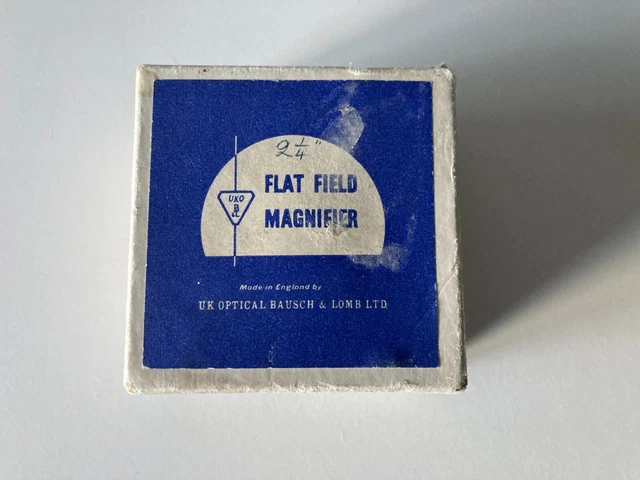 2 AND 1/4 inch Flat Field magnifier made in England by BAUSCH & LOMB ...