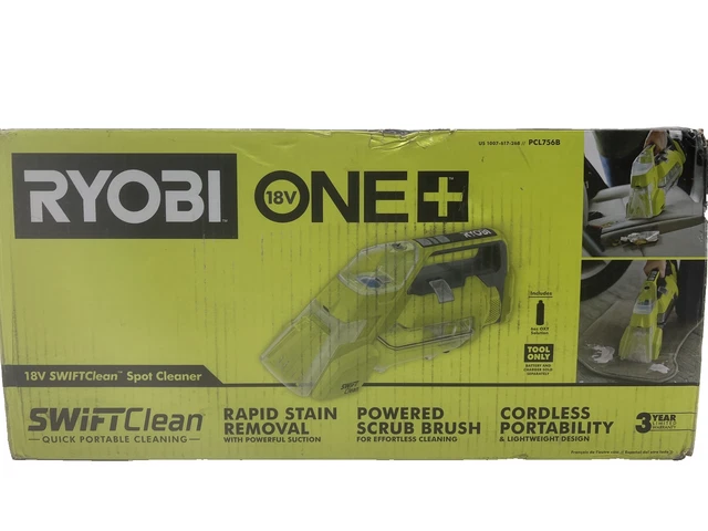 RYOBI ONE+ 18V Cordless SWIFTClean Spot Cleaner Tool Only PCL756B Used ...