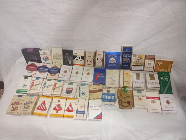 LOTTO 43 PACCHETTI Vuoti Sigarette Vintage Cigarettes Box e Soft ...