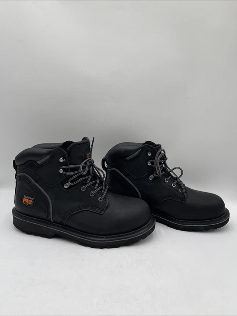 TIMBERLAND PRO PIT Boss 6" Steel Toe Work Boots Black Size 10.5M $84.99 ...