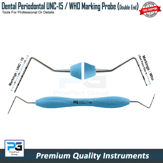 Dental Examination Instruments Dental Periodontal Probes - UNC-15 & WHO ...