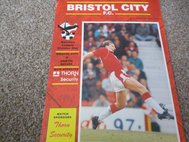 BRISTOL CITY V Bristol Rovers Tuesday 6Th April 1993 Barclays League ...
