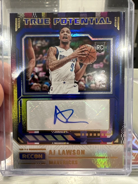 2023-24 RECON AJ Lawson Rookie Auto Olocausto Viola/75 True Potential Mavericks EUR 1,86 ...