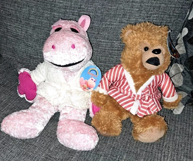 RAINBOW BUNGLE AND George Plush Soft Toys With Dresding Gowns With Tags ...