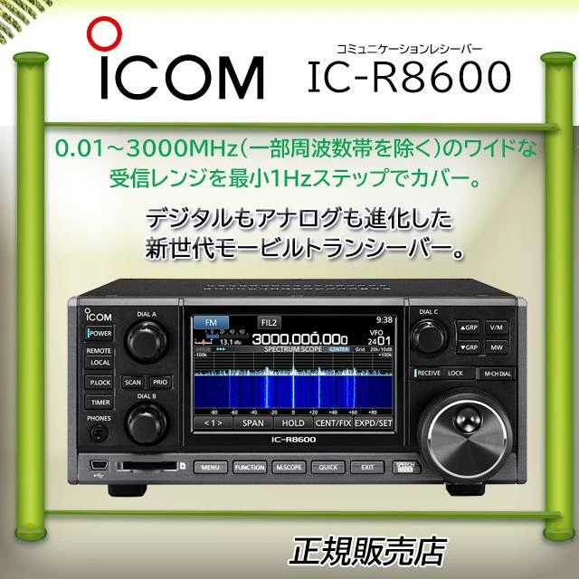IC-R8600 ICOM WIDEBAND Radio Receiver Box Desktop SSB/AM/FM/WFM/CW ...