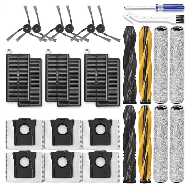 HOME CLEANING ROBOT Vacuum Kit Replacement Parts Main Brush X4 Side ...