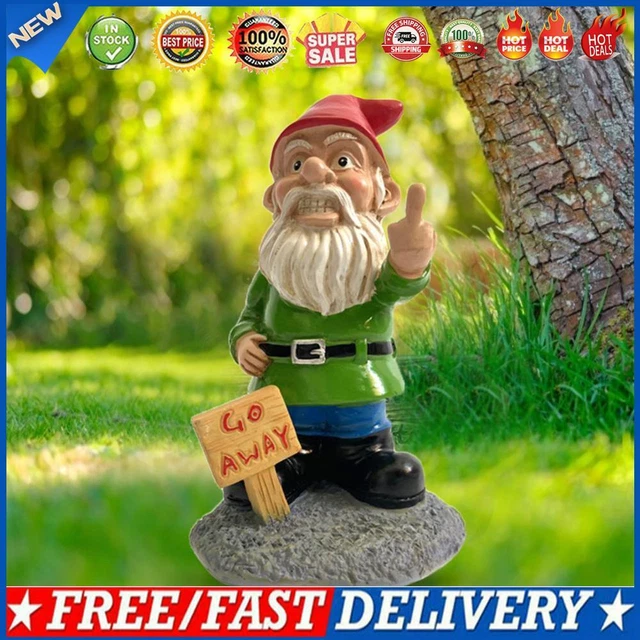 RESIN STATUE LAWN Dwarf Model Dwarf Ornaments Notice Board Garden ...