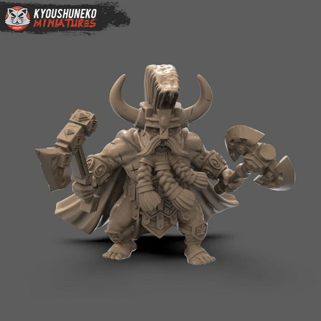 DWARF SLAYER LORD, Wargames Fantasy RPG DnD Dwarf Hero avec double ...