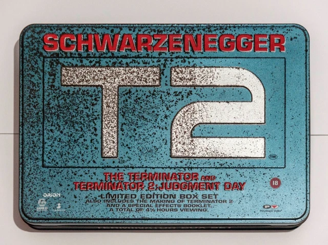 JAMES CAMERON’S T2 Terminator Box Set Deluxe Vhs Metal Box Collector’s ...