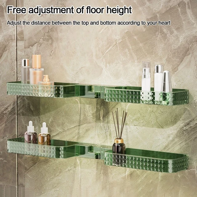 BATHROOM CORNER WALL Storage Rack Wall-mounted Revolving Rack Shower ...