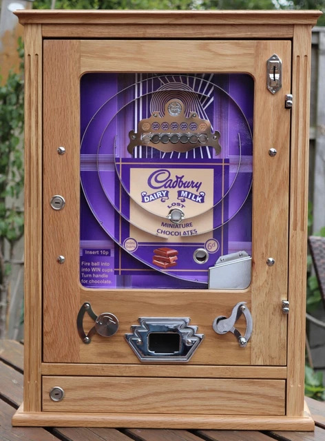 CADBURYS CHOCOLATE ALLWIN Vintage Retro Penny Arcade Amusement Machine ...