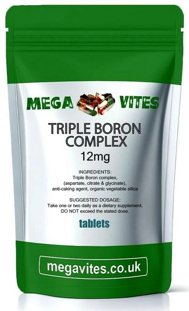 TRIPLE BORON COMPLEX Tablets 12mg x 30 AMINOLAB £8.17 - PicClick UK