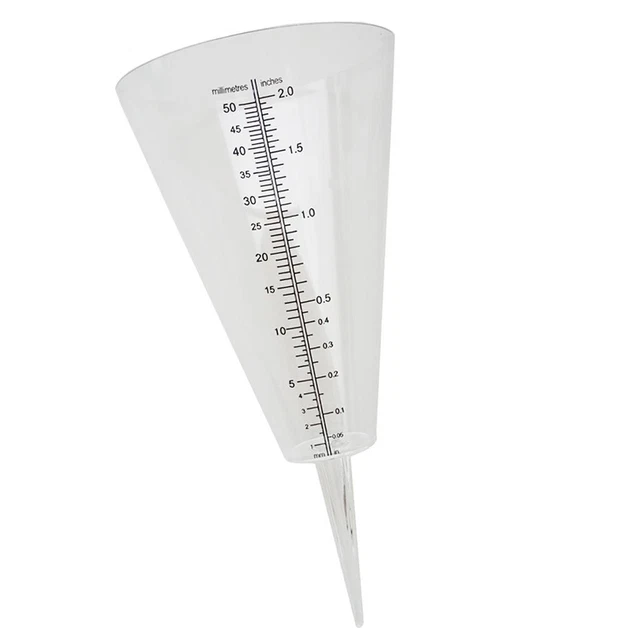 PLASTIC CONE RAIN Gauge Accurate Measurement with Scale Rainwater ...