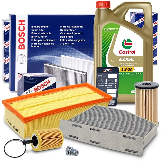 BOSCH KIT RÉVISION + 5L Castrol 5W-30 Ll Pour Seat Toledo 3 5P 1.9 2.0 ...
