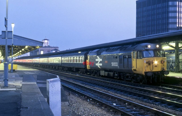 ORIGINAL 35MM SLIDE BR Class 50 no. 50033 at Reading +rights for use £3 ...