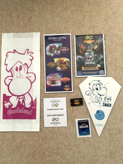 GARDALAND THEME PARK Map 2025 & Gardaland 50 Years Souvenir- Italian ...