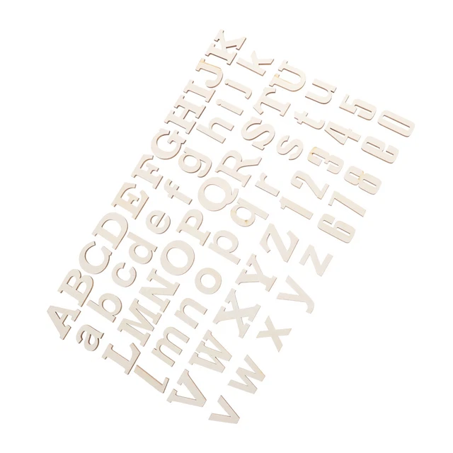 ALPHANUMERIC WOOD CHIPS Alphabet Letters for Craft Number Cutouts £9.55 ...