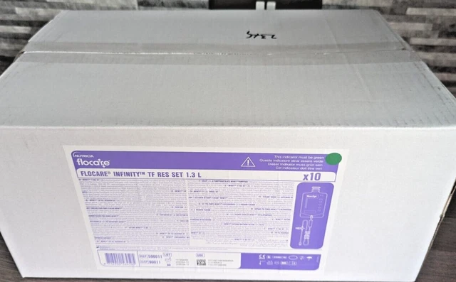 10 X NUTRICIA Flocare Infinity Top Fill Reservoir Sets 1.3L Giving Set ...