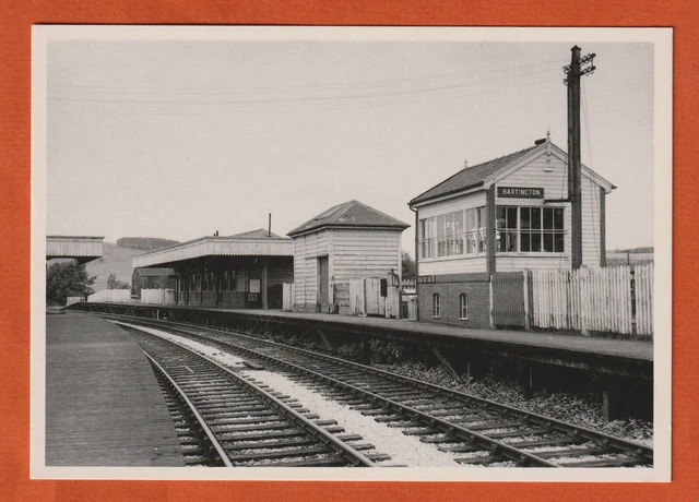 POSTCARD, HARTINGTON RAILWAY Station & Signal Box £1.25 - PicClick UK