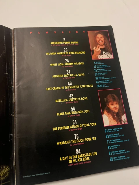 RIP DECEMBER 1989 Metallica Cover Poster Included Aerosmith Bon Jovi £ ...