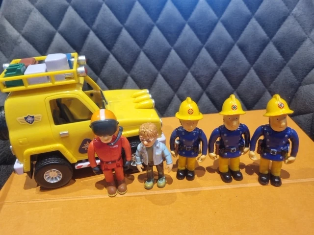 FIREMAN SAM 4X4 Mountain Rescue Vehicle & 5 Figures Bundle £13.99 ...