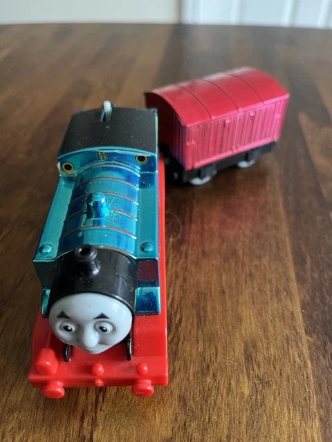 75TH CELEBRATION SHINY THOMAS + TRUCK Motorised Trackmaster Train VGC £ ...