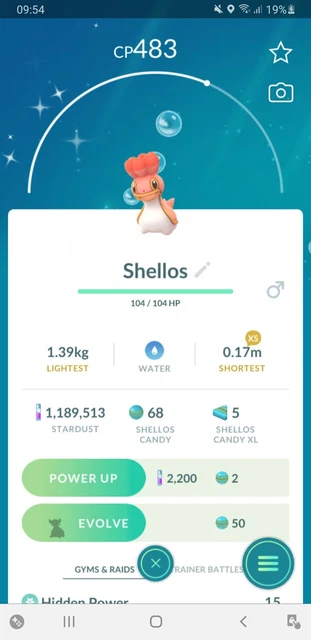 💦SHINY SHELLOS (SCHILLERND Schalellos) West Sea Pokemon GO💦 Mini PTC ...