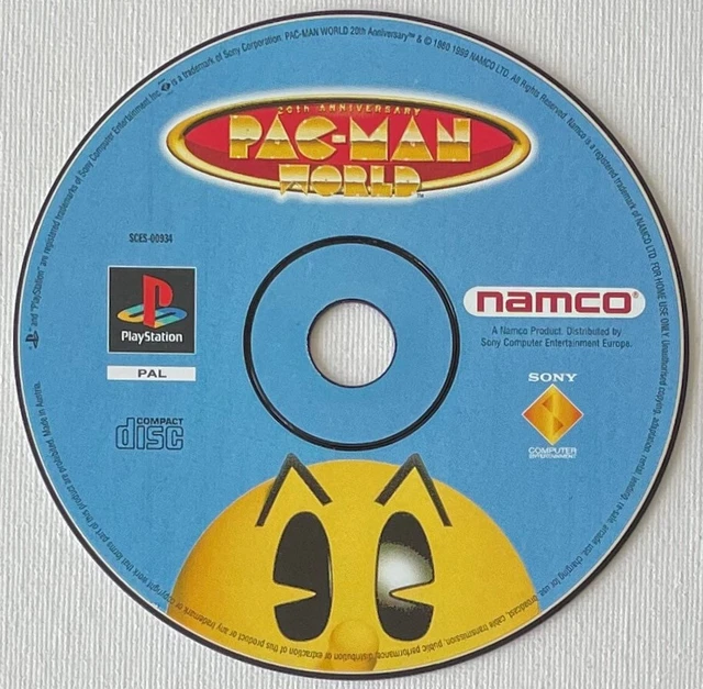 PAC-MAN WORLD PLAYSTATION PS1 Pac Man Video Game PAL Disc Only FREE UK ...
