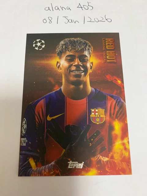 TOPPS MATCH ATTAX 2025/2026 Red Hot Lamine Yamal RH-LY Ultra Rare £49. ...