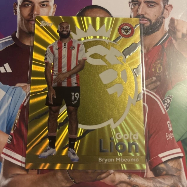BRYAN MBEUMO GOLD Lion Topps Premier League 2025/2026 25/26 Brentford ...