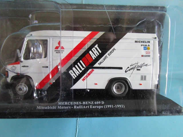 MERCEDES 609D FOURGON Assistance Mitsubishi Ralliart Salonen 1991 Ixo 1 ...