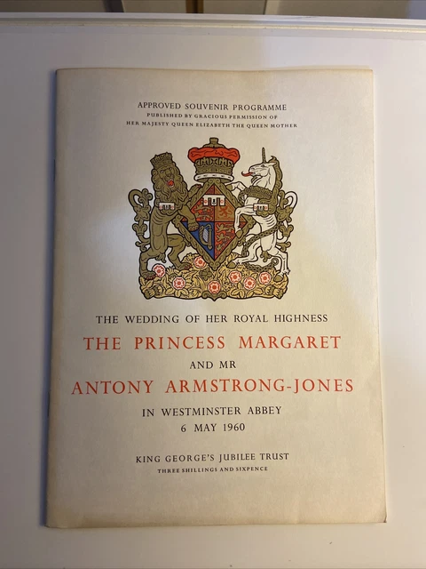 1960 THE WEDDING of Her Royal Highness Princess Margaret & Antony ...