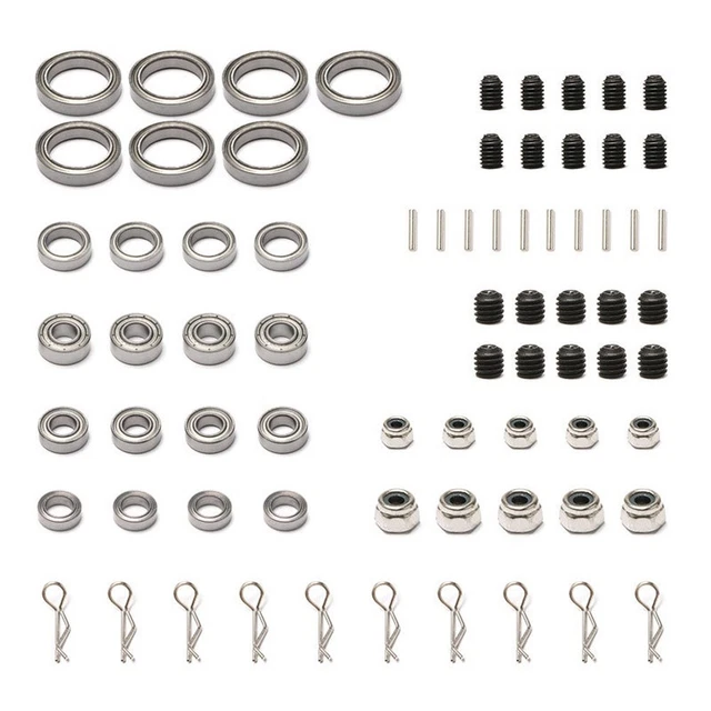 73 PIECE METAL Tool Kit for 1 10 RC Car Bearings Fasteners and Assembly ...