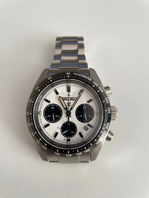 SEIKO PROSPEX SPEEDTIMER Stainless Panda Chronograph Watch - SSC813P1 ...