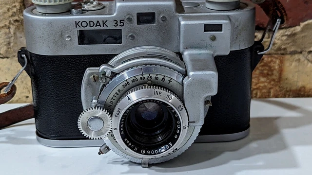 VINTAGE KODAK 35 RF Camera WWII Era 1940’s Rangefinder 35mm Silver ...