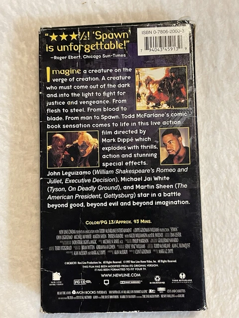SPAWN LIVE ACTION Movie VHS 1997 Video Tape Format Comic Todd McFarlane ...