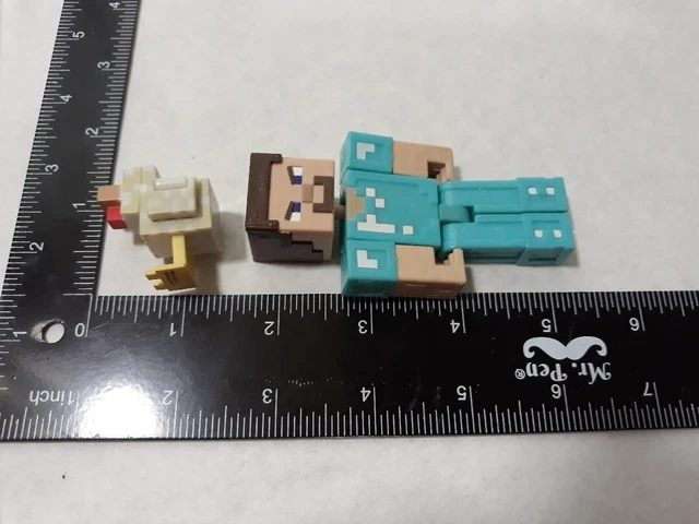 MOJANG MINECRAFT STEVE Diamond Armor & MINECRAFT Duck Actionfigur 2 ...