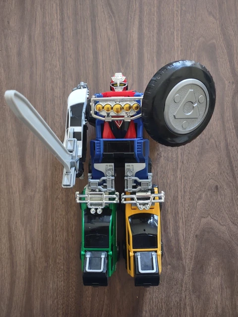 MMPR POWER RANGERS Turbo Deluxe Megazord Carranger W/ Sword Sheild 100% Complete EUR 177,03 ...