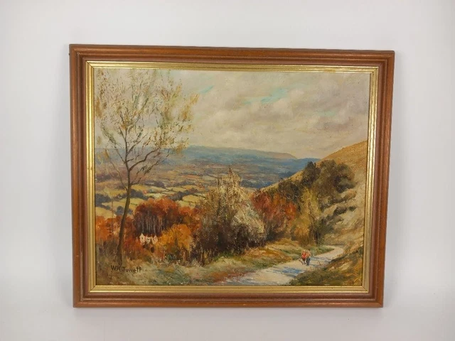W.K. TOWELL SIGNED Framed Landscape Painting Vintage - Countryside Scene £40.00 - PicClick UK