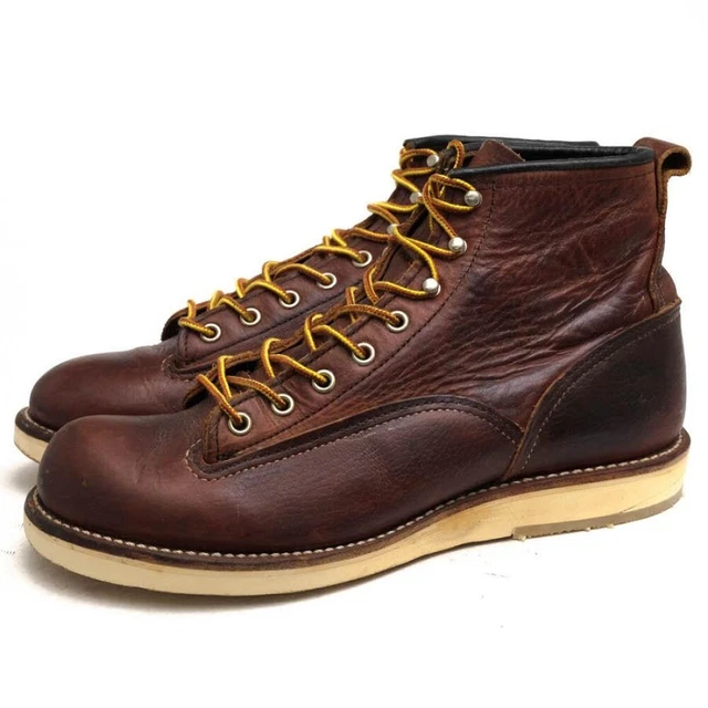 RED WING BOOTS 2906 6inch LINEMAN US:8D Leather Dark brown 030108d £272 ...