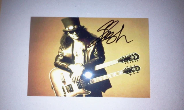 SLASH GNR GUNS N Roses Fully personally signed 6 x 4" Photo EUR 48,52 ...