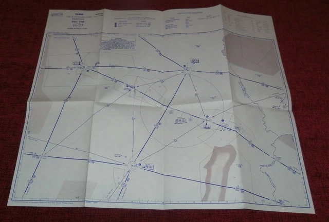 VINTAGE AERAD FLIGHT GUIDE - LOW ALTITUDE AREA CHART - VIENNA ...