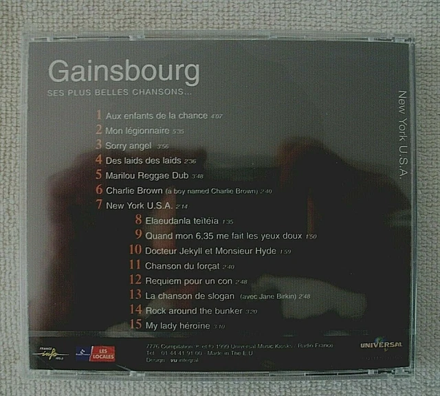 CD SERGE GAINSBOURG Ses Plus Belles Chansons Vol 3 New York Usa Neuf ... CD SERGE GAINSBOURG Ses Plus Belles Chansons Vol 3 New York Usa Neuf ...