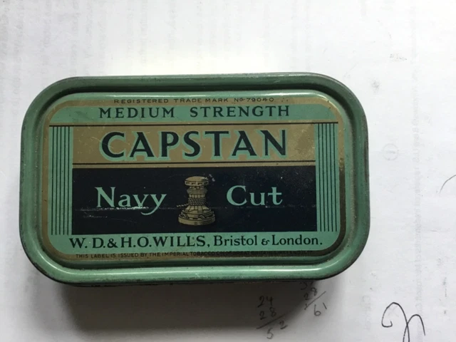 CAPSTAN NAVY CUT Tobacco tin.full strength w.d& h.o.wills £11.00 ...