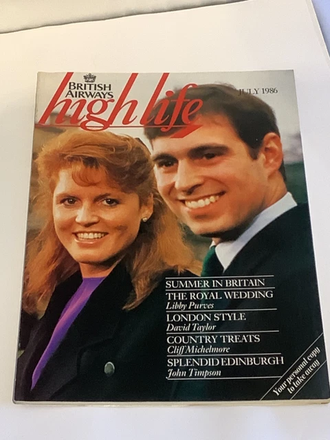 BRITISH AIRWAYS HIGH Life inflight magazine July 1986 - Prince Andrew ...