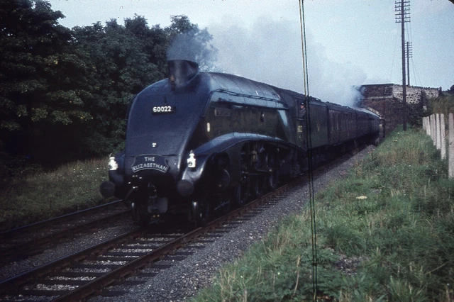 ORIGINAL SLIDE BR/LNER A4 Steam Loco 60022 'MALLARD' Spittal on ...
