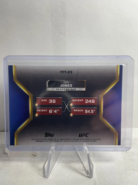 JON JONES 2024 Topps chrome UFC Tale of the Tape poids lourd EUR 0,93 ...