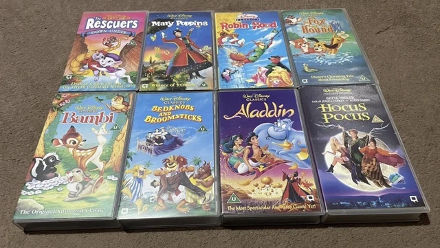 DISNEY VHS BUNDLE - Aladdin, Bambi, Mary Poppins And More! (8 Videos) £ ...