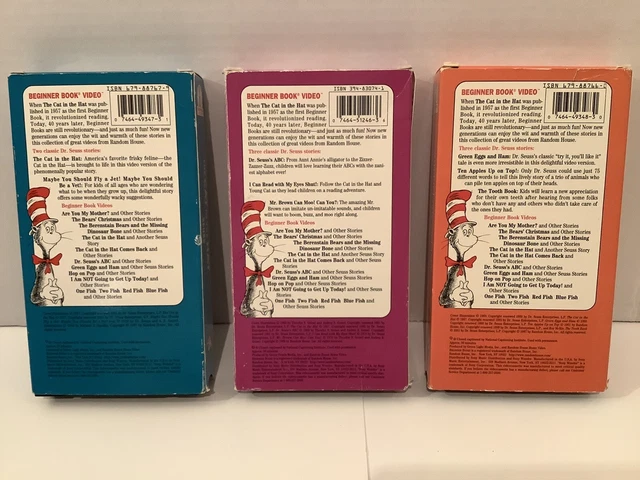 VINTAGE VHS DR Seuss Lot Of 3 The Cat In The Hat, Green Eggs And Ham ...
